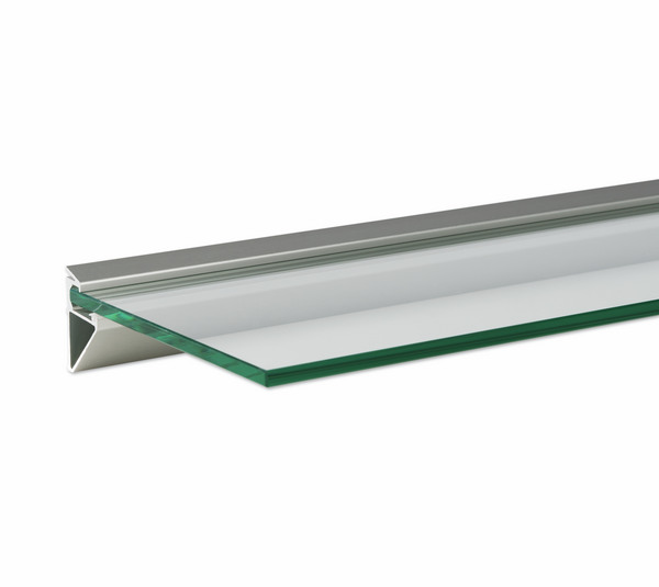 Glass shelf support profile | Stainless steel colour C31 anodised E4 ...