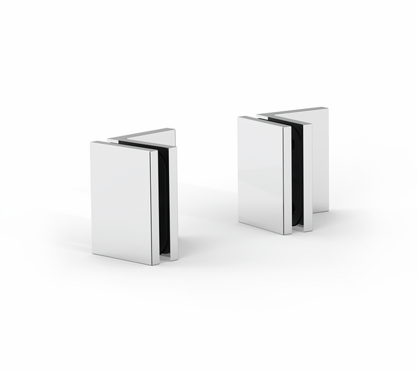 Angle connector Juna®, glass-wall 90° | Chrome-plated shiny | BO5410333