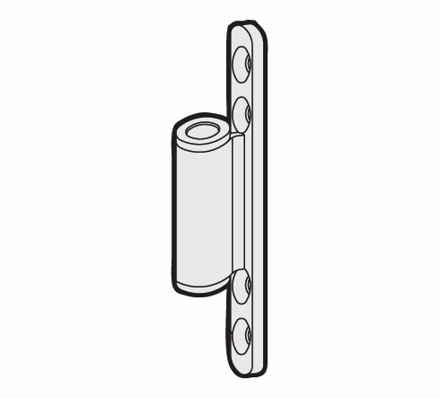 Frame pivot, 3-part glass door hinge | 3-piece | Aluminum Wood Steel ...