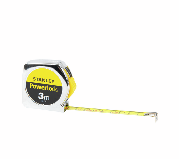 Cinta métrica enrollable Powerlock | 3 m | Color plateado | Metal ...