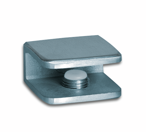 Glass shelf support angular | 30 mm | 27 mm | Stainless steel colour ...