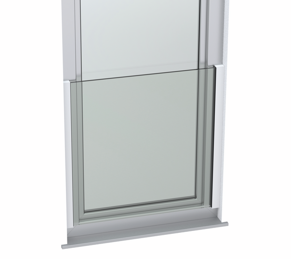 French balcony Lyon set, side mounting | White RAL 9016 powder coated ...