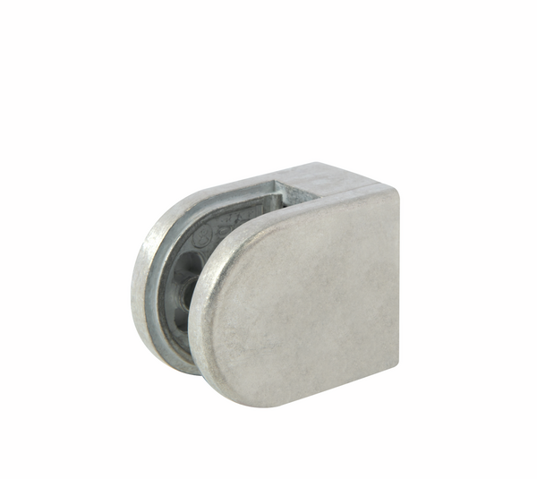 Clamp fixing D-shaped 50 x 40 mm | Mill finish | Zinc die casting | For ...